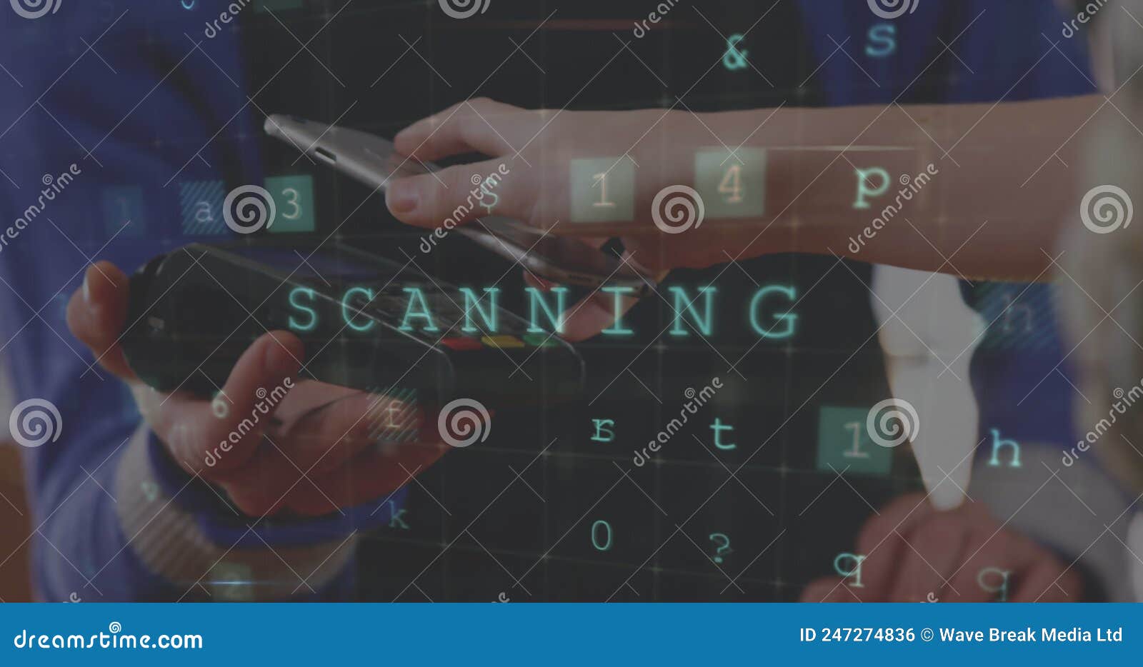 Cashier Scanning a Bar Code from a Phone 4k Stock Photo - Image of ...
