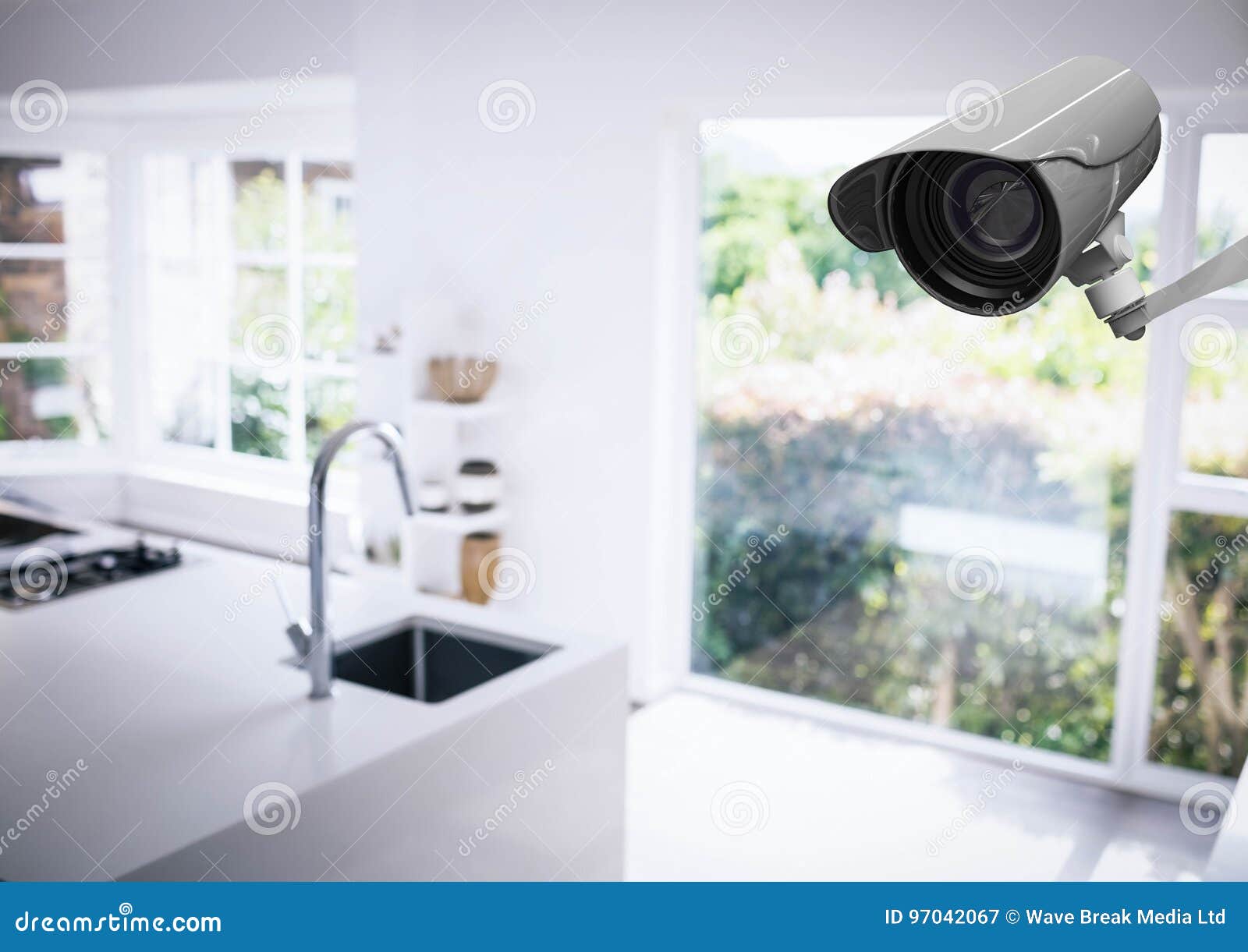 Cctv, blurred kitchen stock image. Image of gardening - 97042067