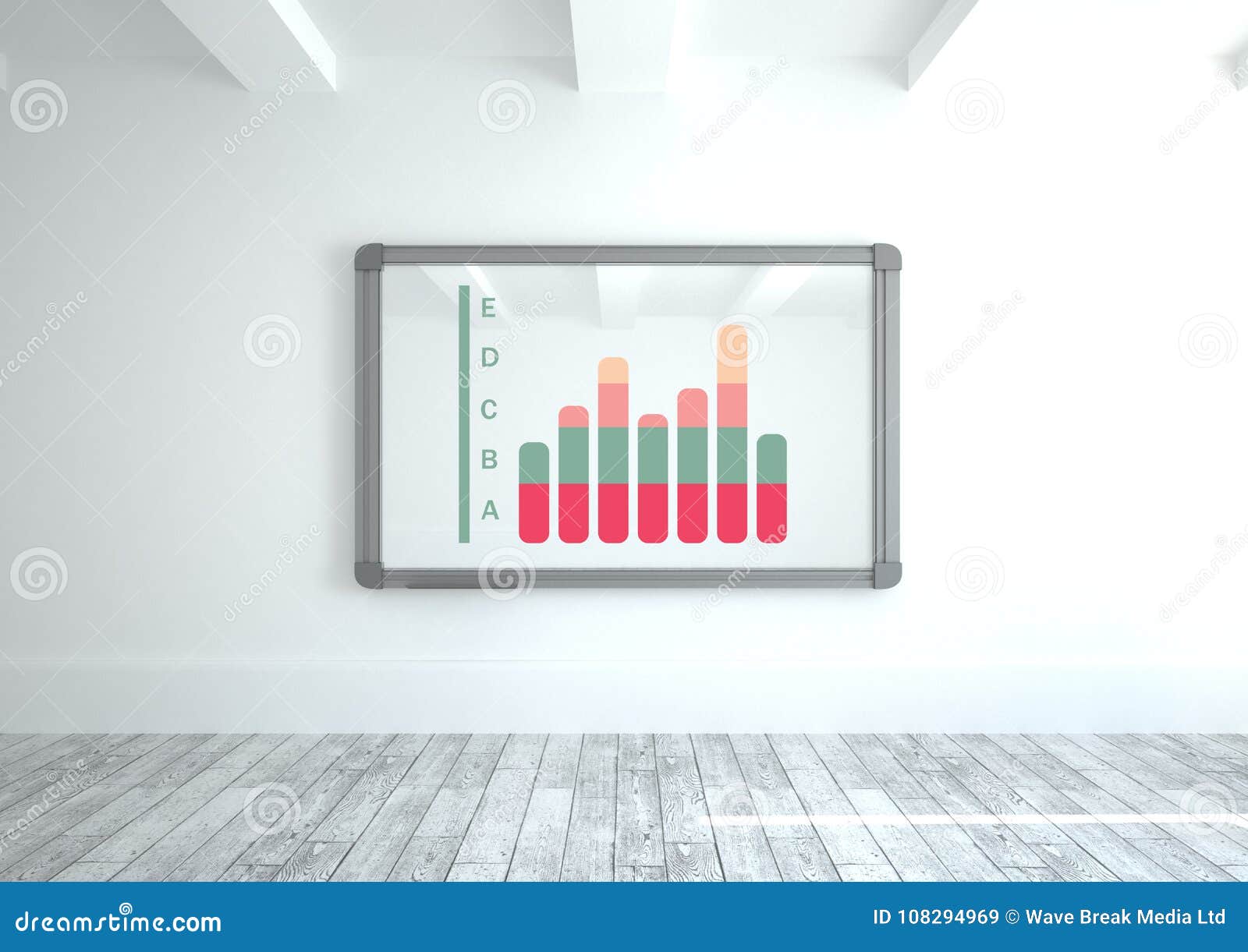 Chart Statistics on Wall Frame Stock Illustration - Illustration of ...