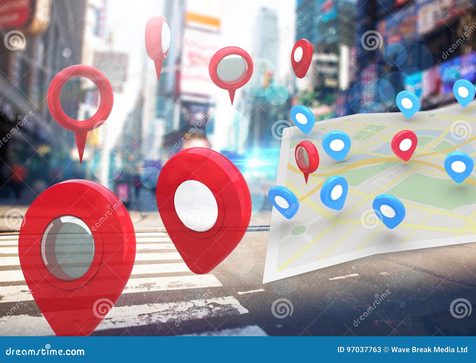 City with Marker Location Pointers and Map Stock Illustration ... City with Marker Location Pointers and Map Stock Illustration ...