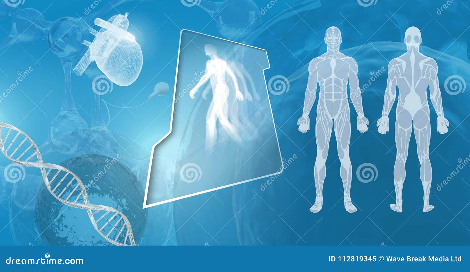 Clone Human Interfaces with Genetic DNA Stock Illustration ...