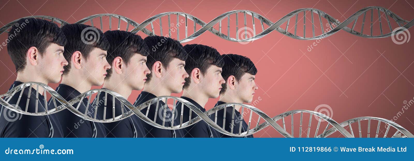 Clone men with genetic DNA stock photo. Image of athlete - 112819866