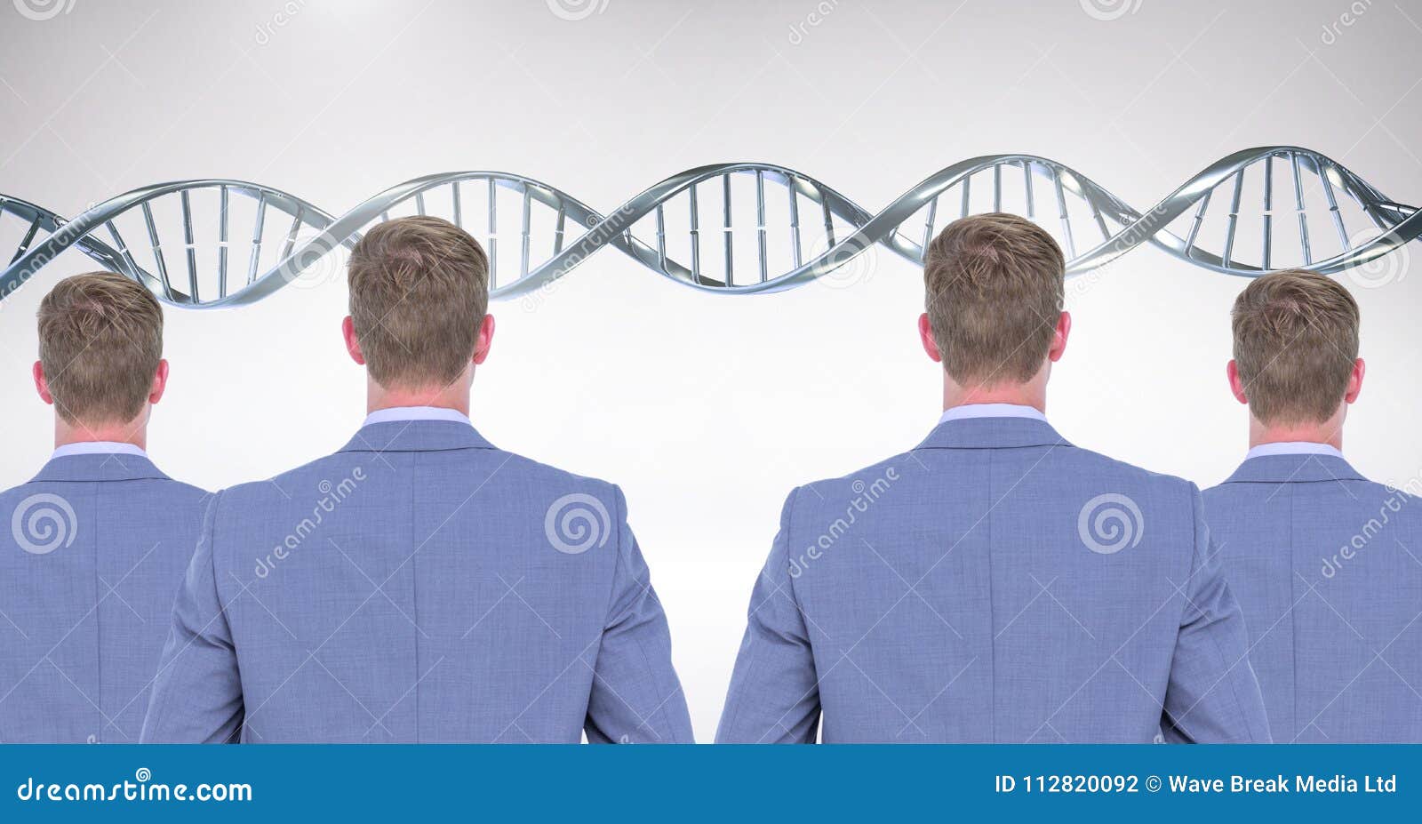 Clone men with genetic DNA stock photo. Image of caucasian - 112820092