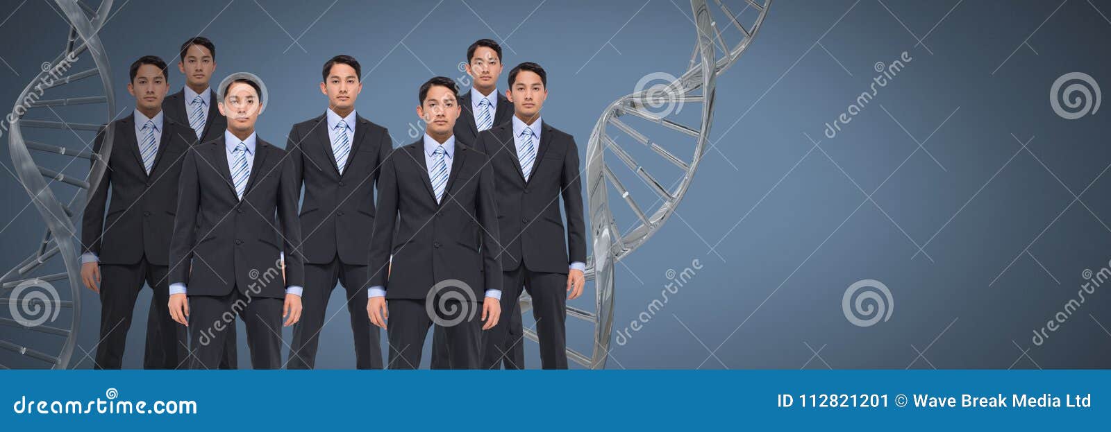 Clone men with genetic DNA stock image. Image of brown - 112821201