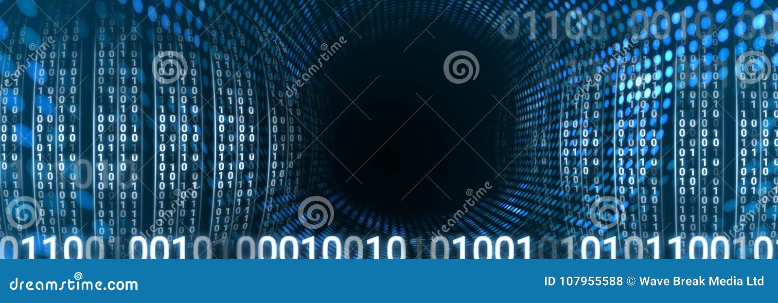 Code Binary Interface and Blue Background Stock Illustration ...