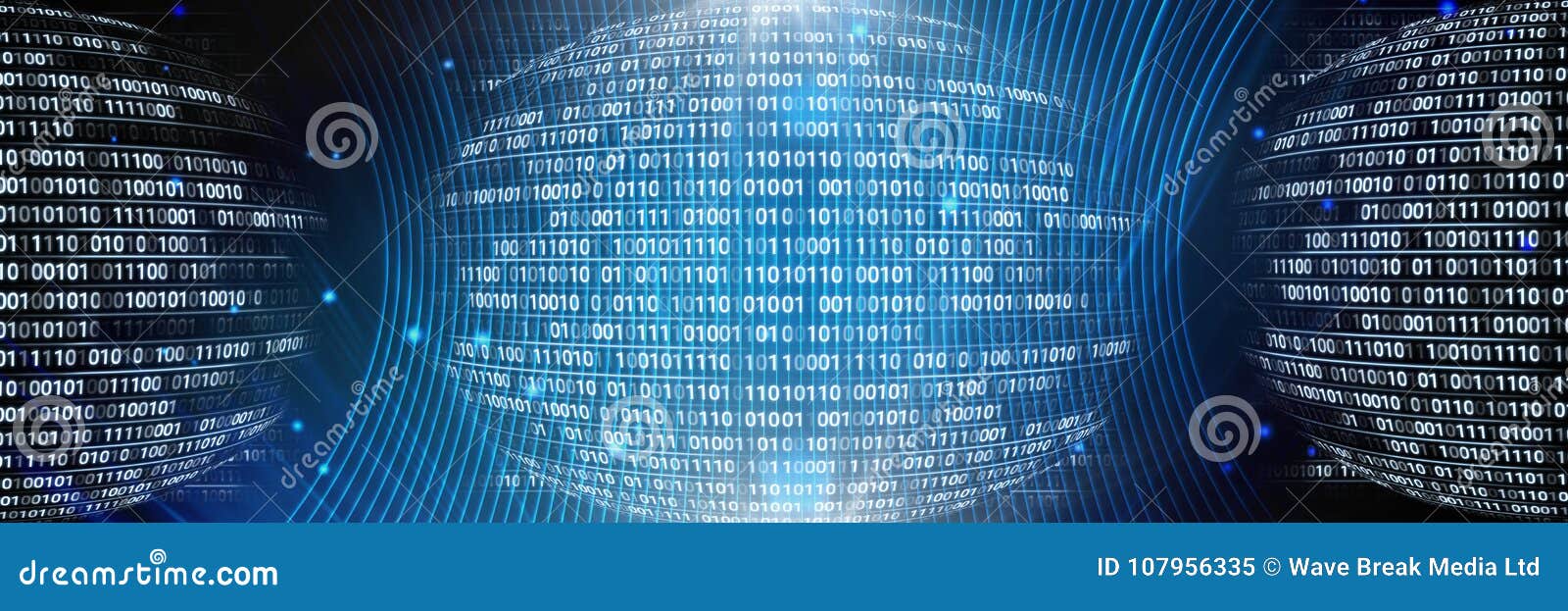 Code Binary Interface and Blue Background Stock Illustration - Illustration of digital, flash ...