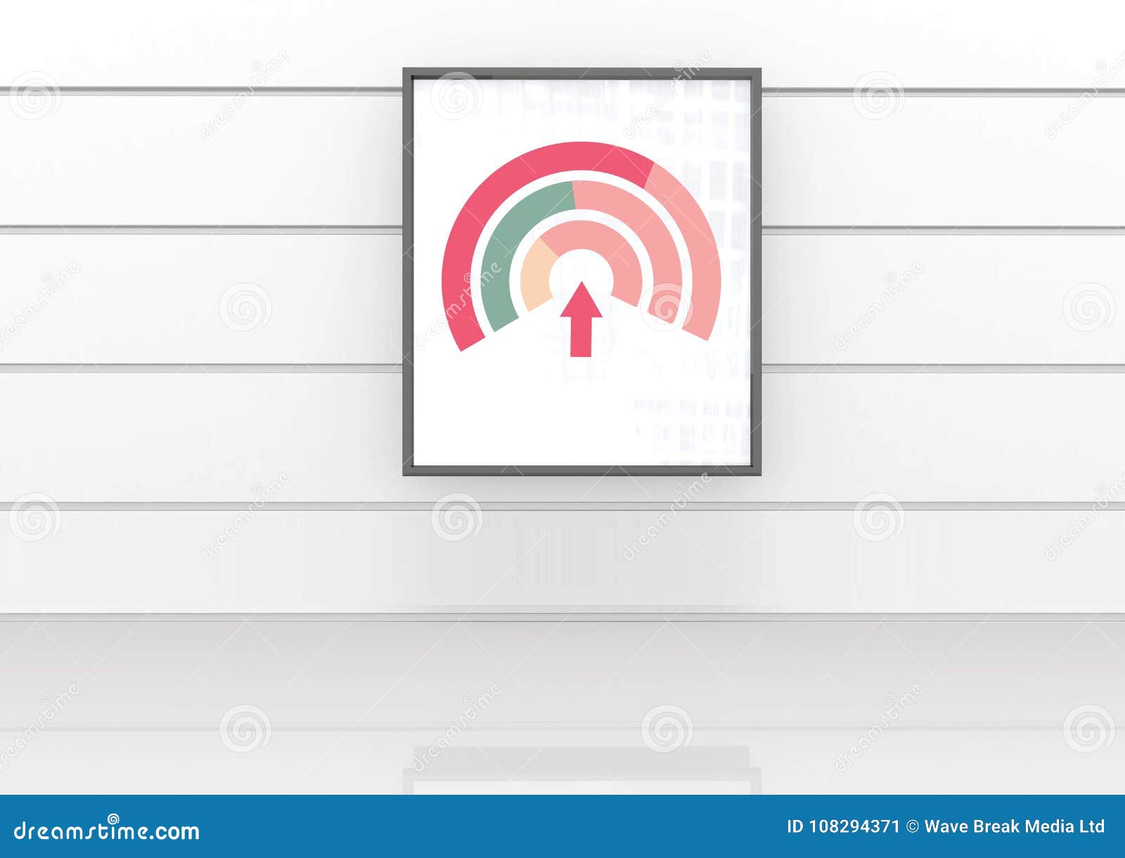 Colorful Chart Statistics on Board on Wall Stock Illustration ...