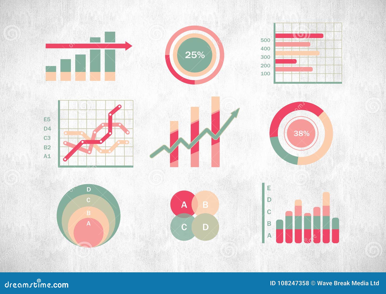 Colorful chart statistics stock illustration. Illustration of white ...