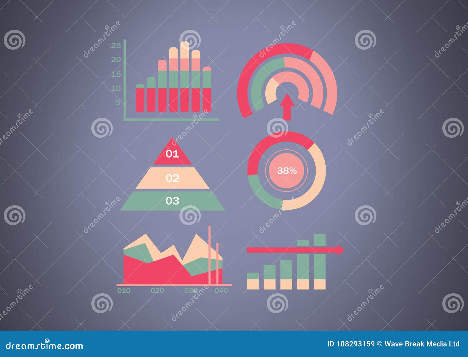 Colorful chart statistics stock illustration. Illustration of generated ...