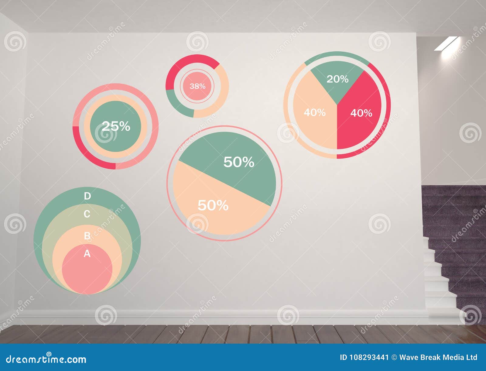 Colorful chart statistics stock illustration. Illustration of people ...