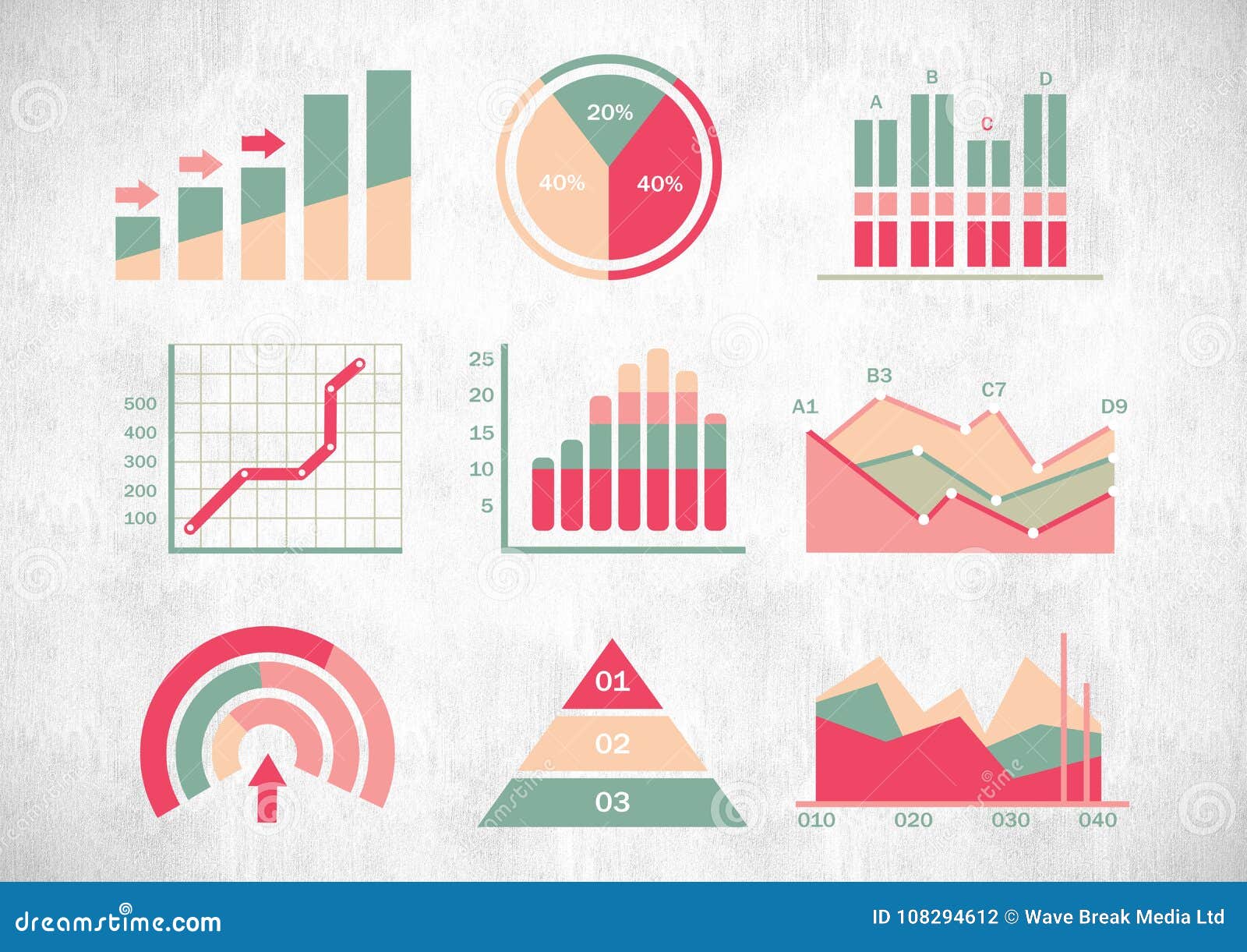 Colorful chart statistics stock illustration. Illustration of chart ...