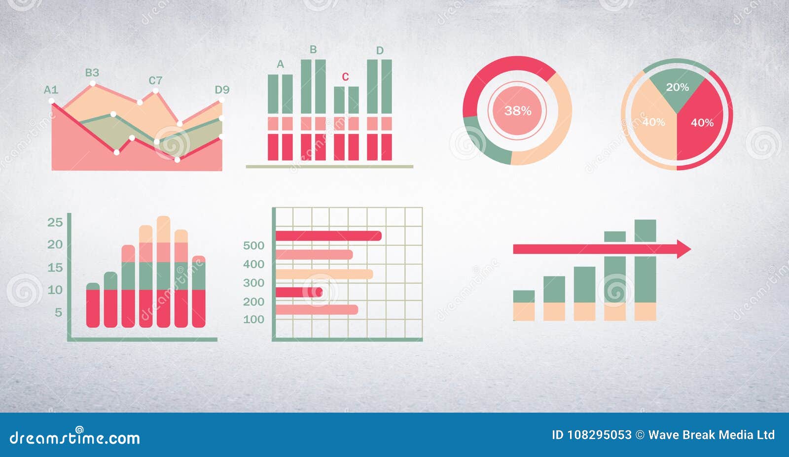 Colorful chart statistics stock illustration. Illustration of texture ...