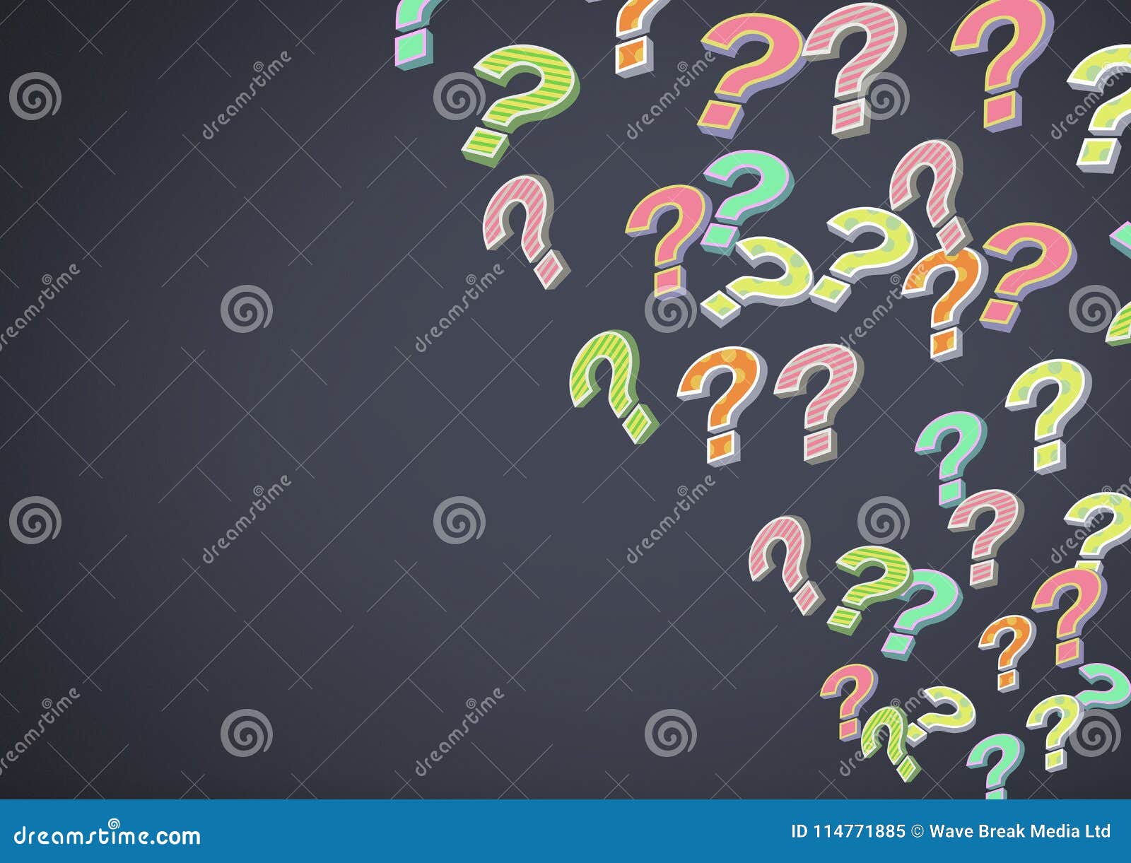 Colorful Funky Question Marks Stock Illustration - Illustration of ...