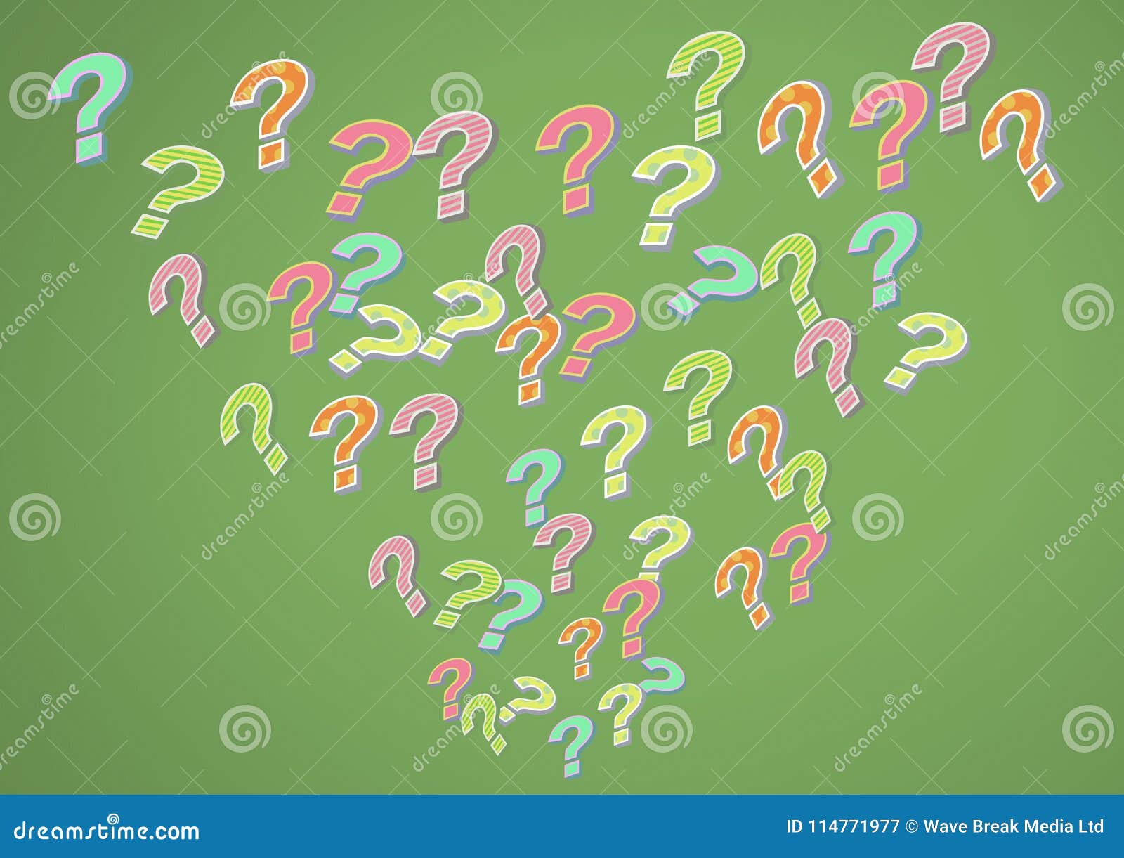 Colorful Funky Question Marks Stock Illustration - Illustration of mark ...