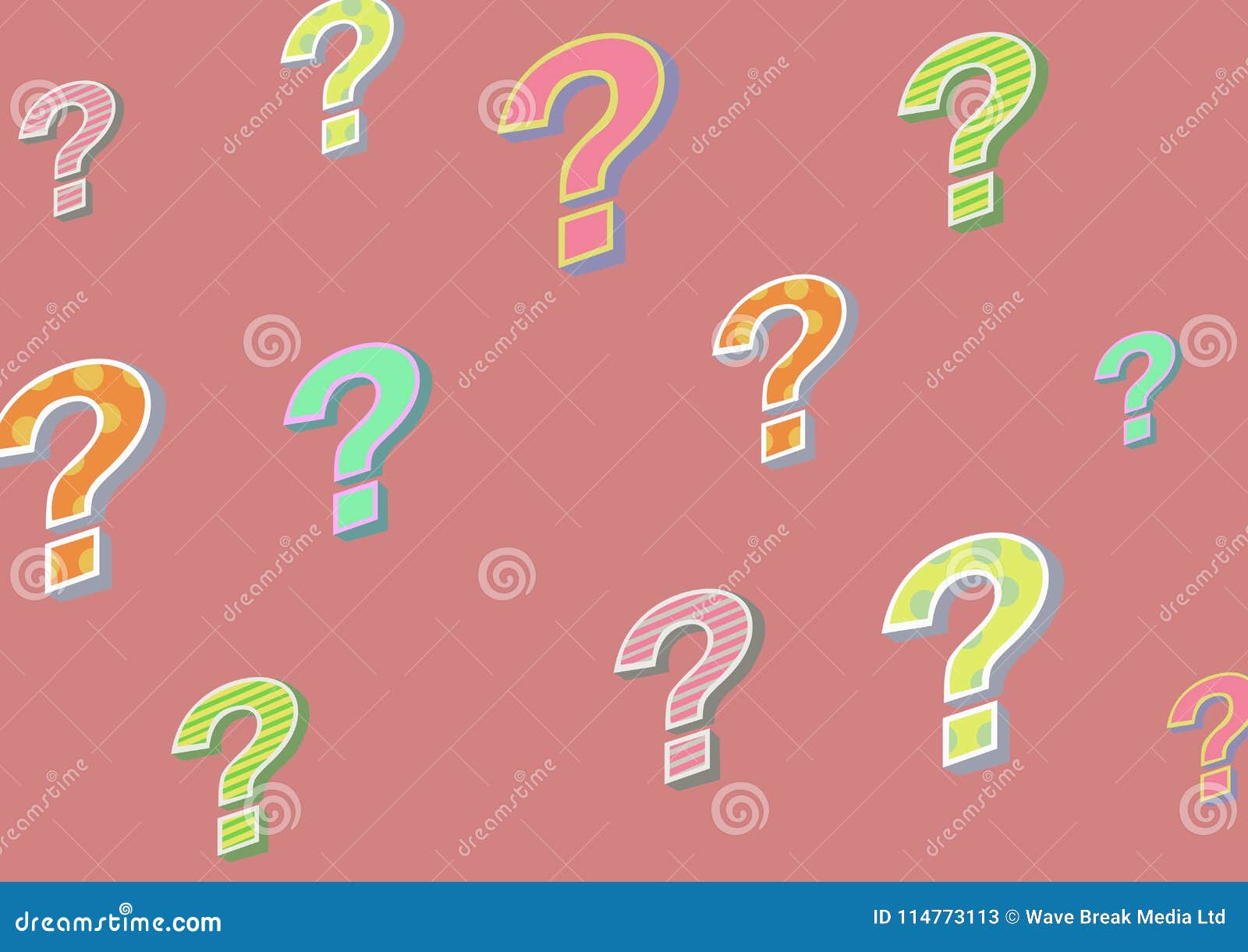 Colorful Funky Question Marks Stock Illustration - Illustration of ...