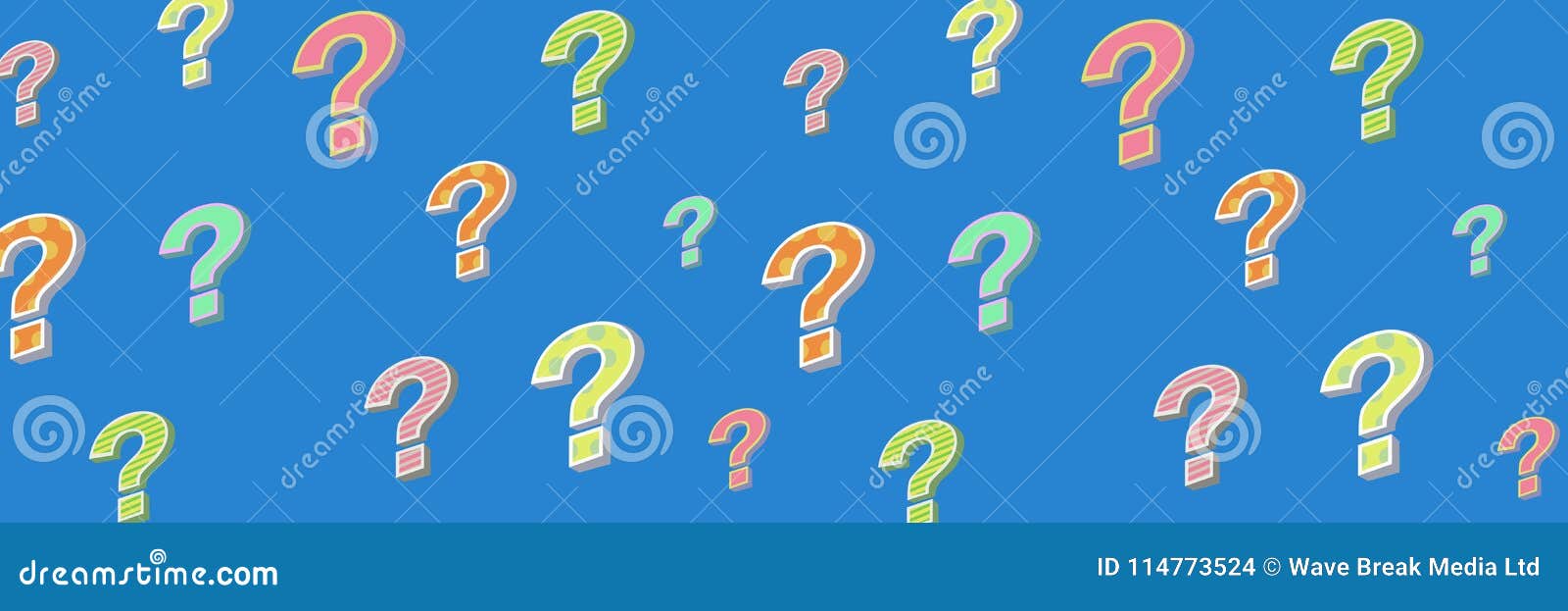 Colorful Funky Question Marks Stock Illustration - Illustration of ...