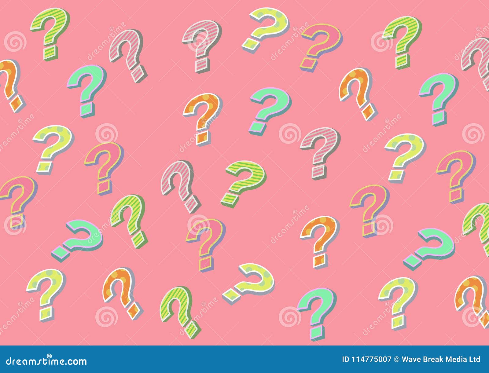 Colorful Funky Question Marks Stock Illustration - Illustration of ...