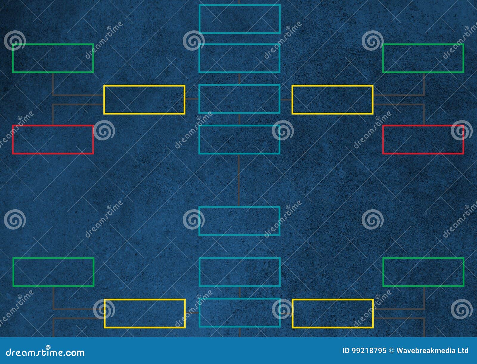 Colorful Mind Map Over Blue Background Stock Illustration ...