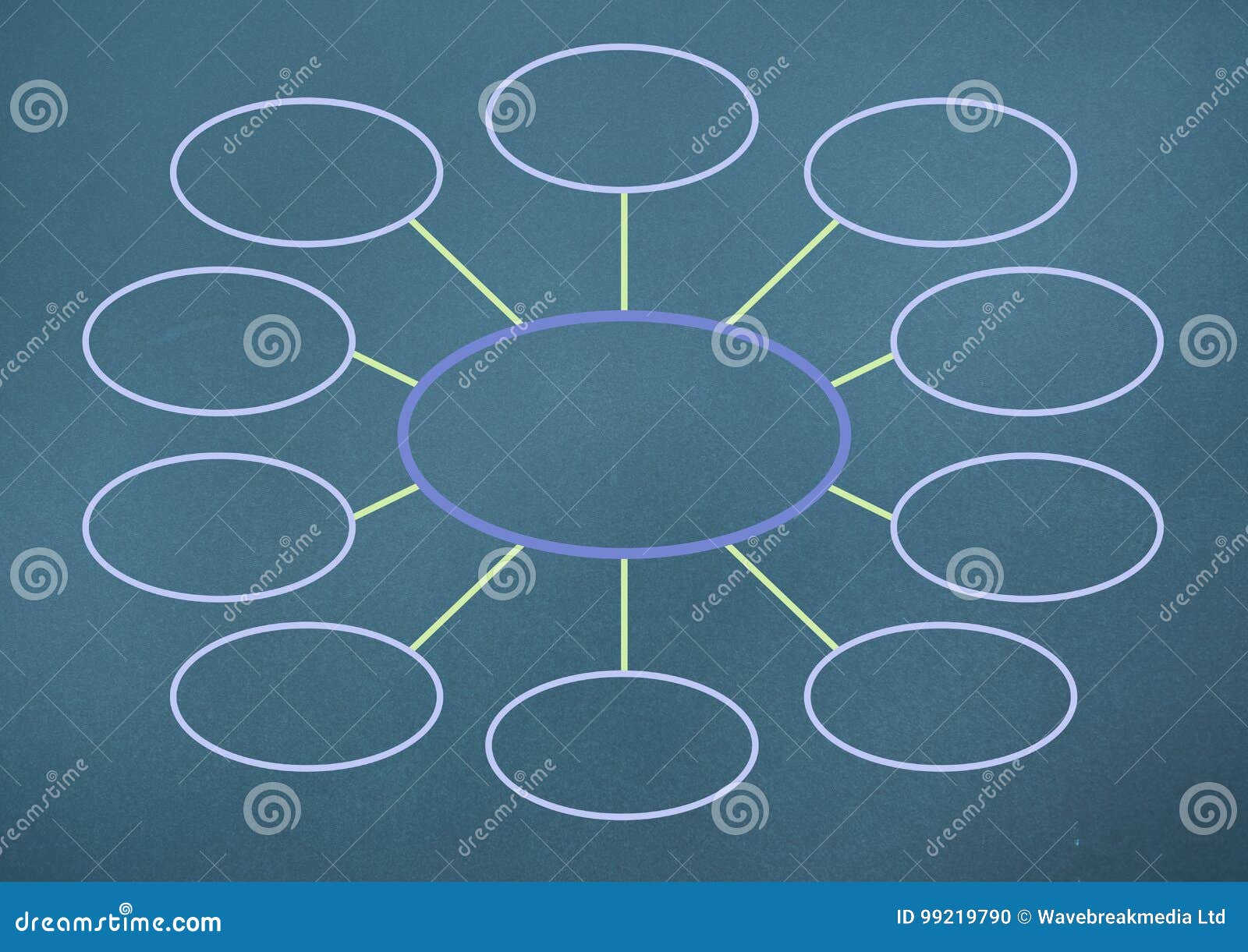 Colorful Mind Map Over Blue Background Stock Illustration ...