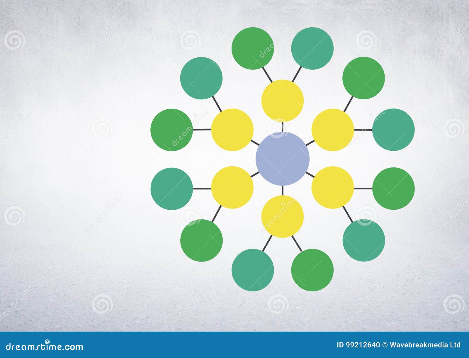 Colorful Mind Map Over Bright Background Stock Illustration ...