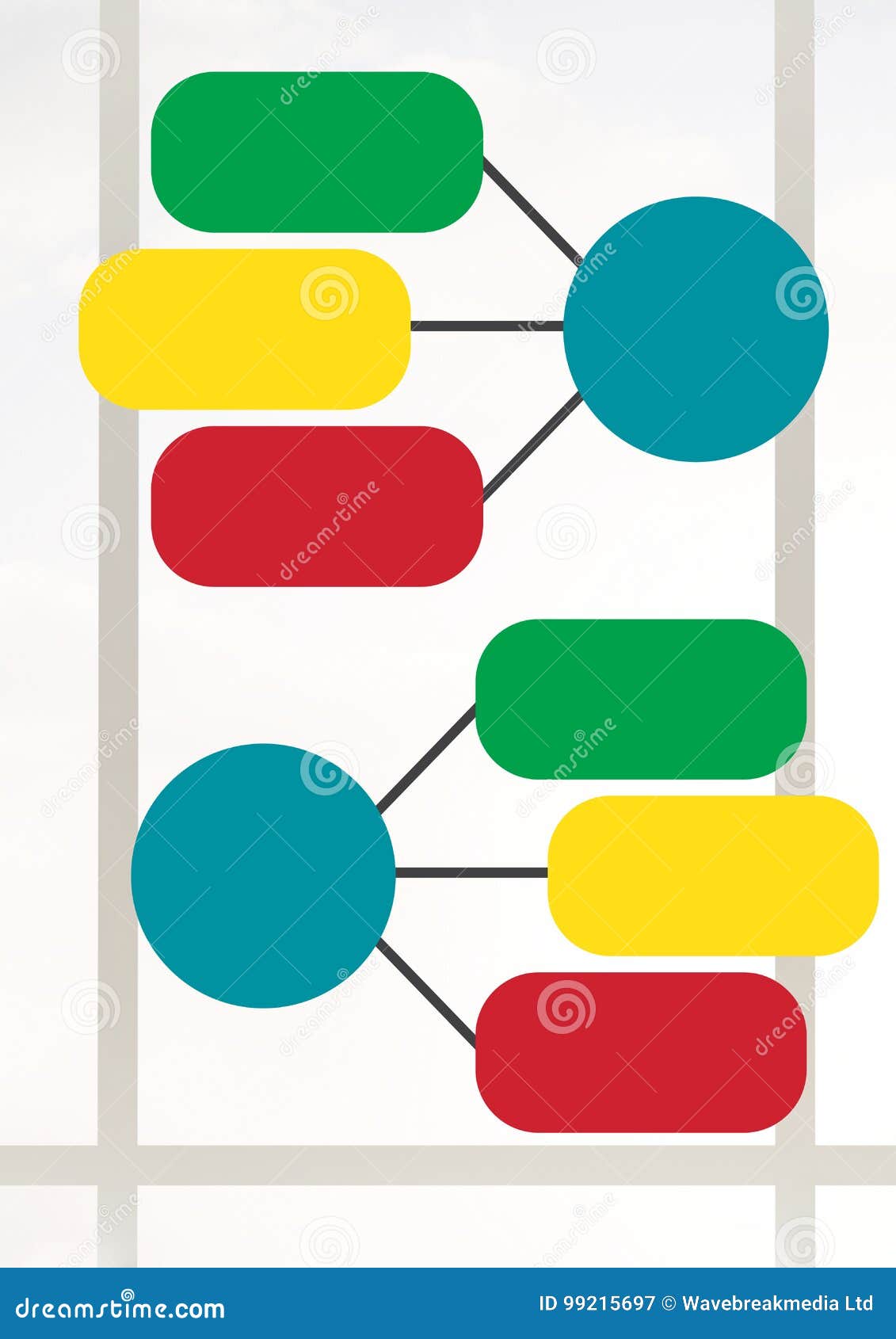 Colorful Mind Map Over Bright Background Stock Illustration ...
