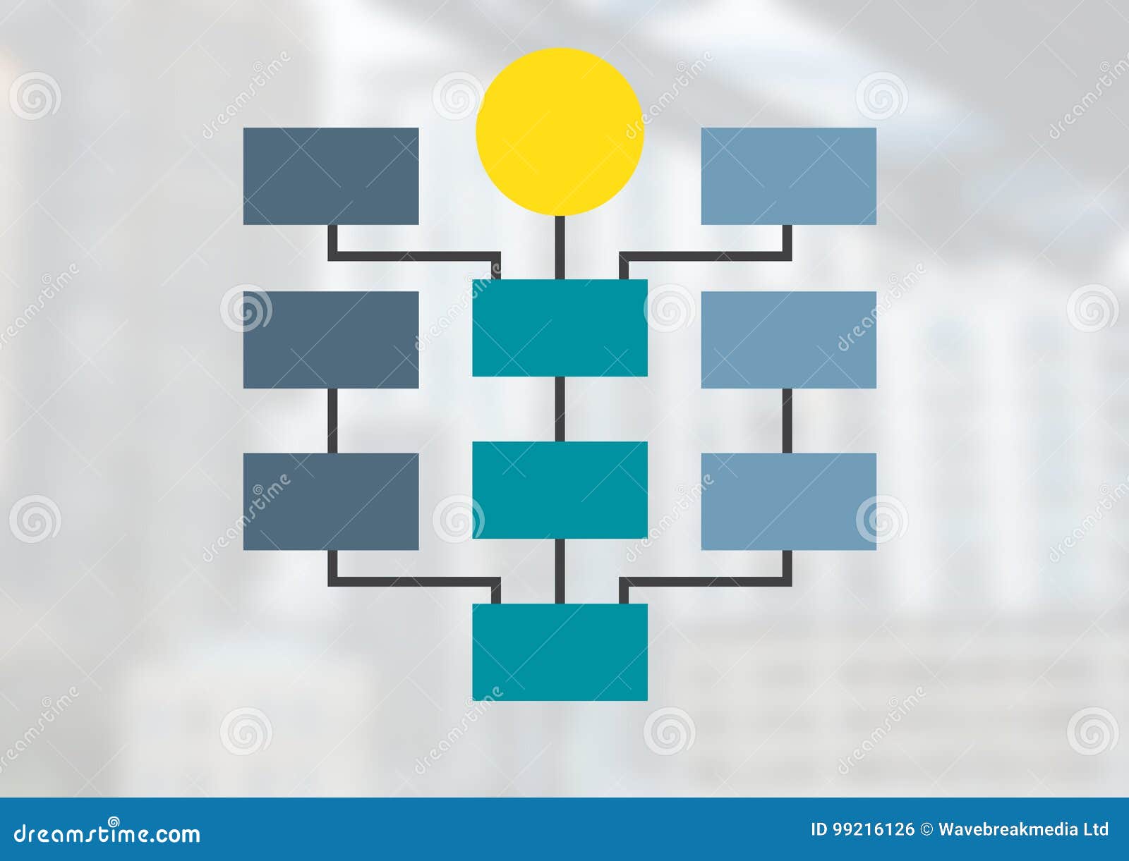 Colorful Mind Map Over Bright Background Stock Illustration ...