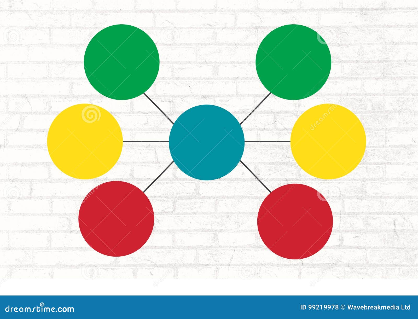 Colorful Mind Map Over Bright Background Stock Illustration ...