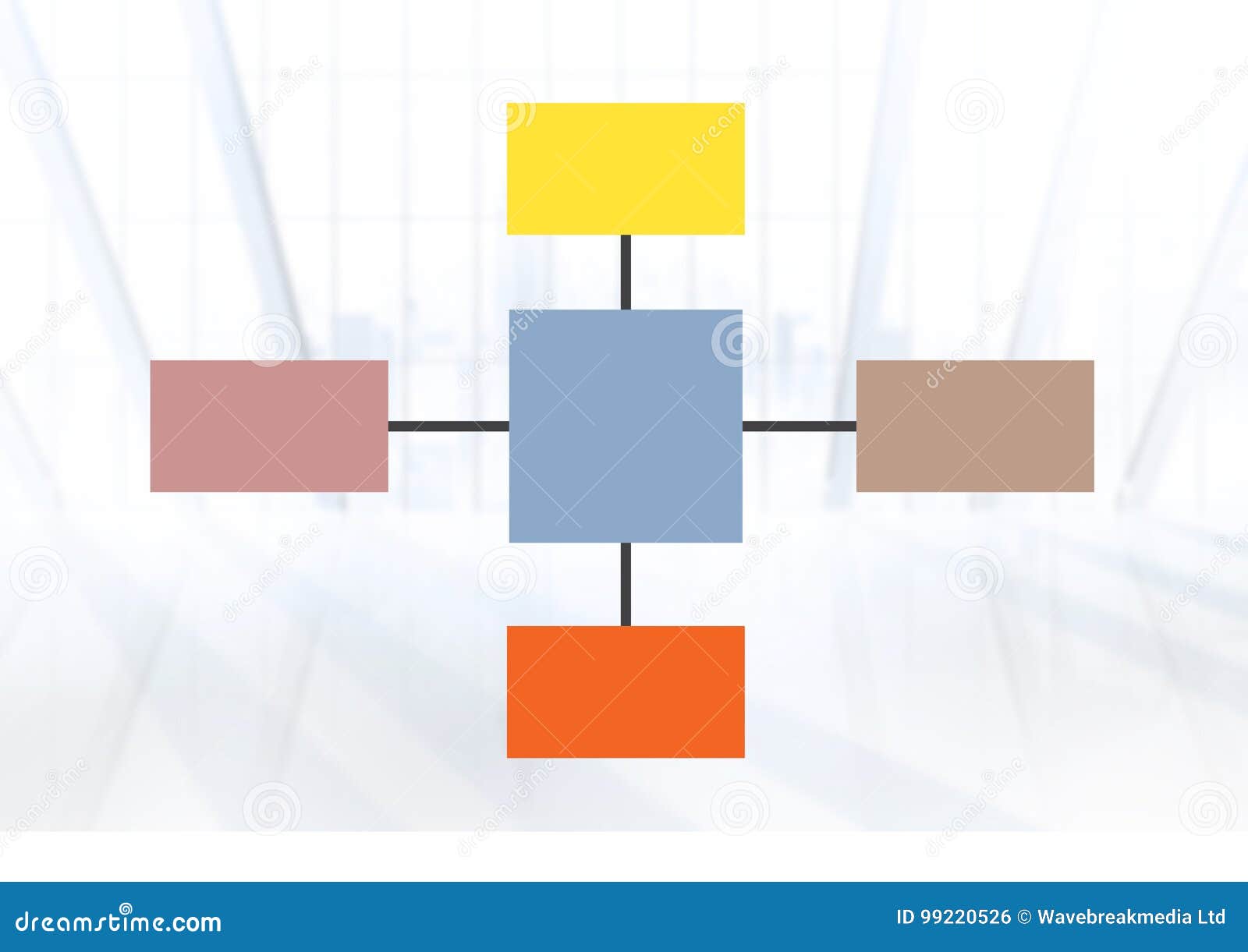 Colorful Mind Map Over Bright Background Stock Illustration ...