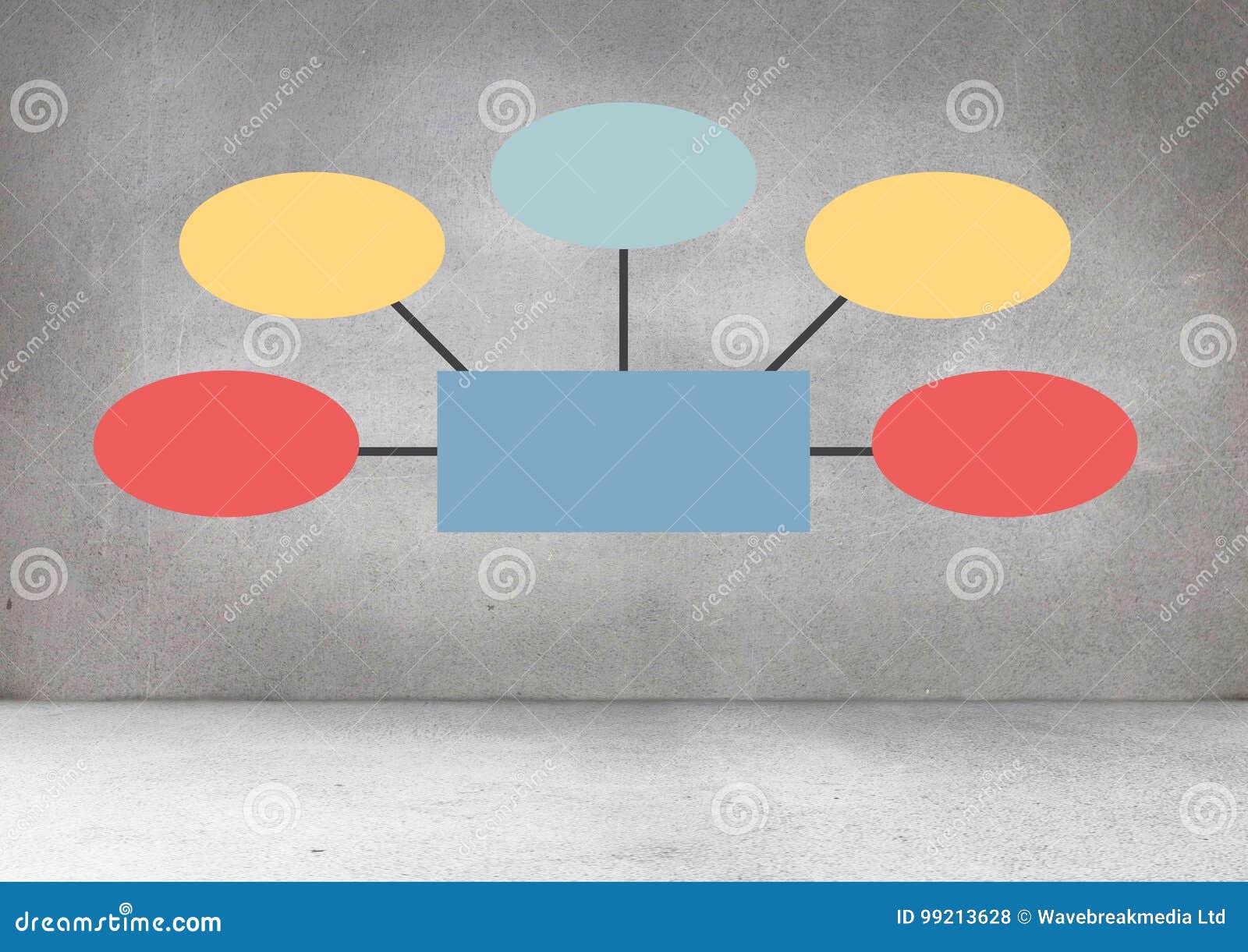 Colorful Mind Map Over Grey Background Stock Illustration ...