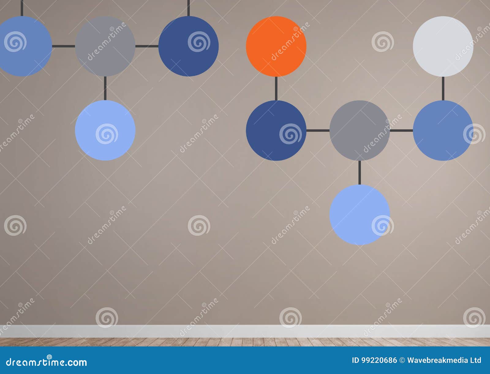 Colorful Mind Map Over Wall Background Stock Illustration ...