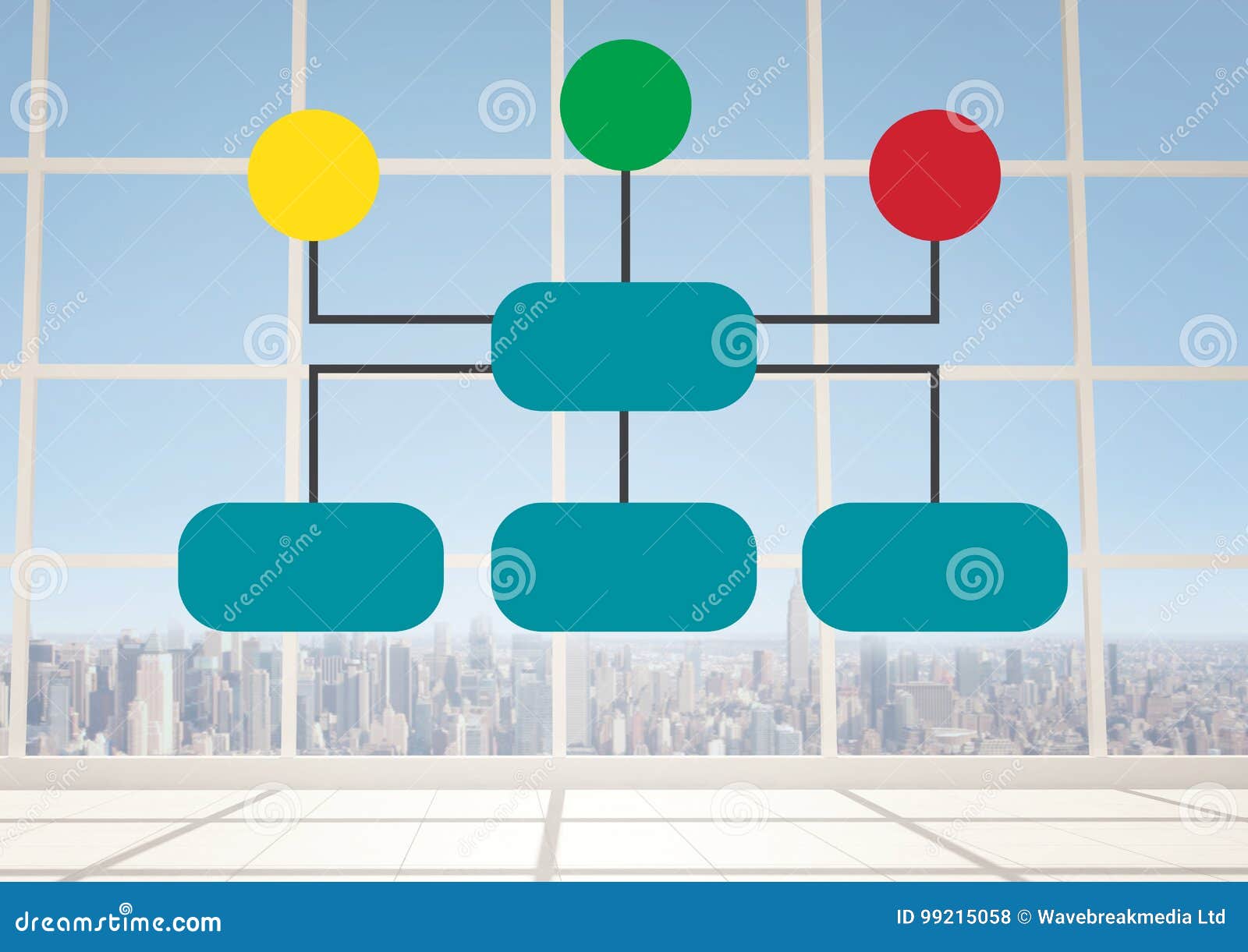 Colorful Mind Map Over Windows Background Stock Illustration ...