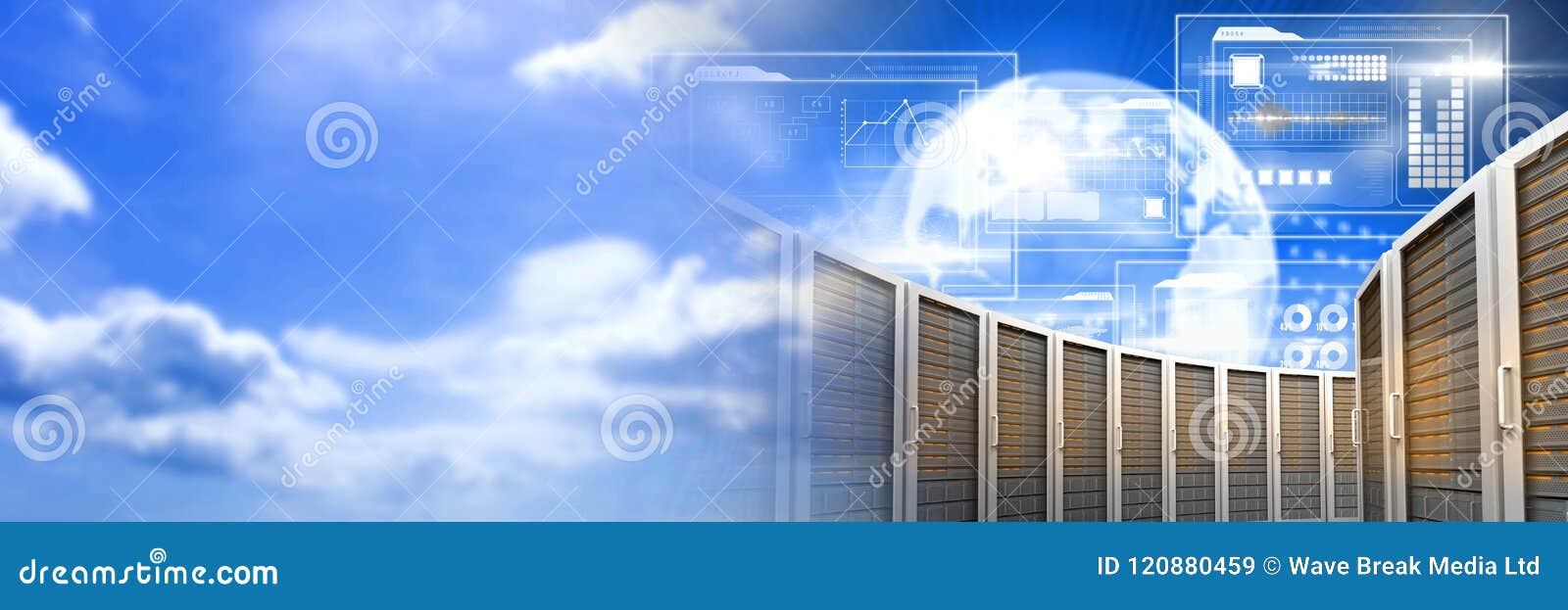 Computer Servers and Technology Information Interface Transition Stock ...