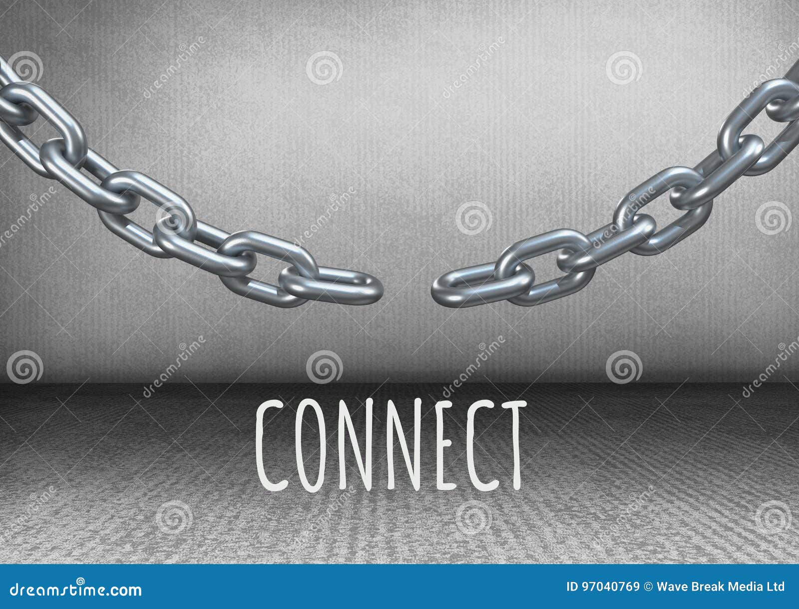 Connect Text with Connecting Chain in Room Stock Illustration ...