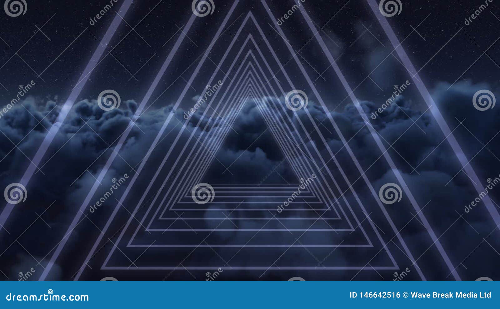 Digital Composite of a Continuous Triangle Stock Footage - Video of ...