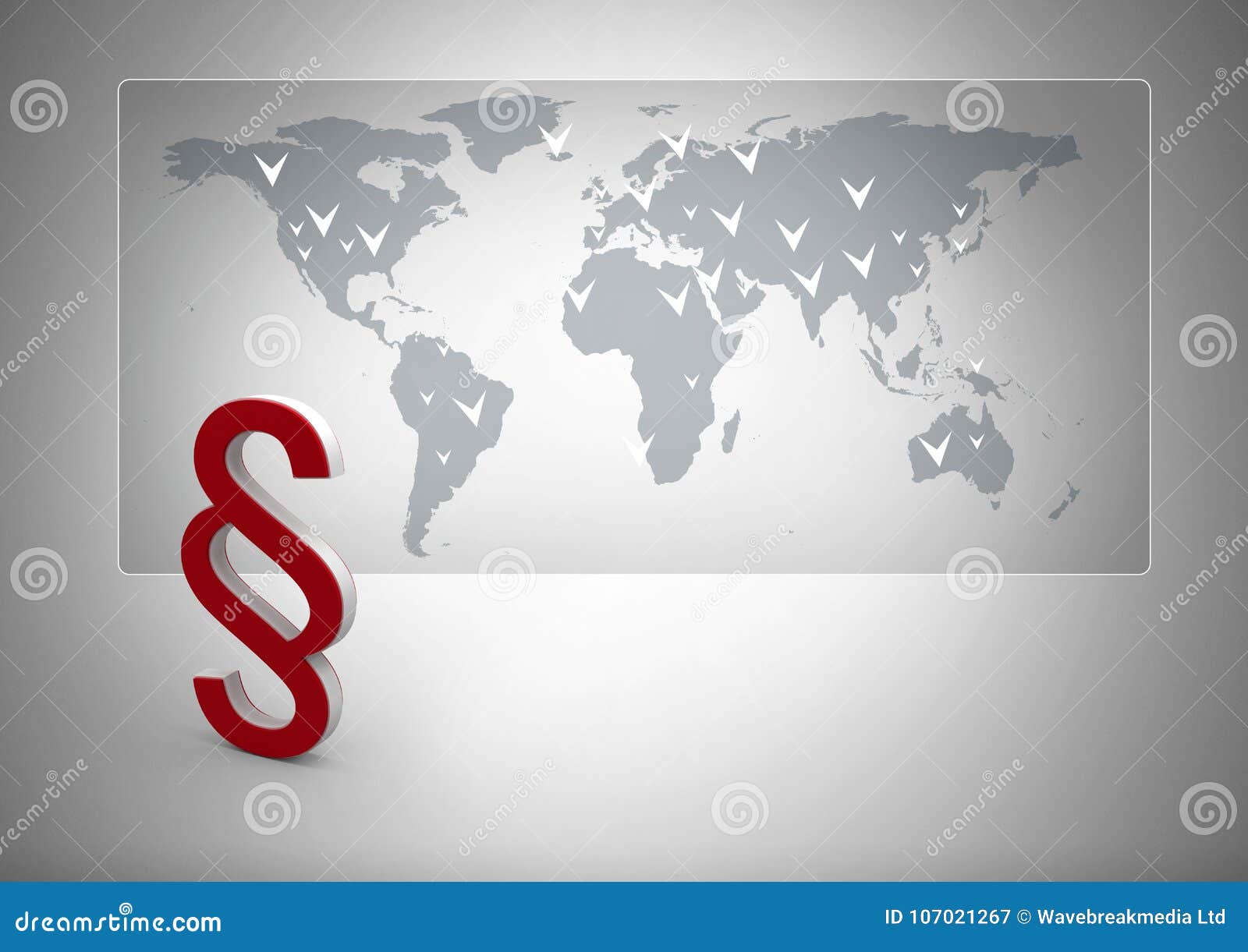 3D Section Symbol Icon with World Map Stock Illustration - Illustration ...
