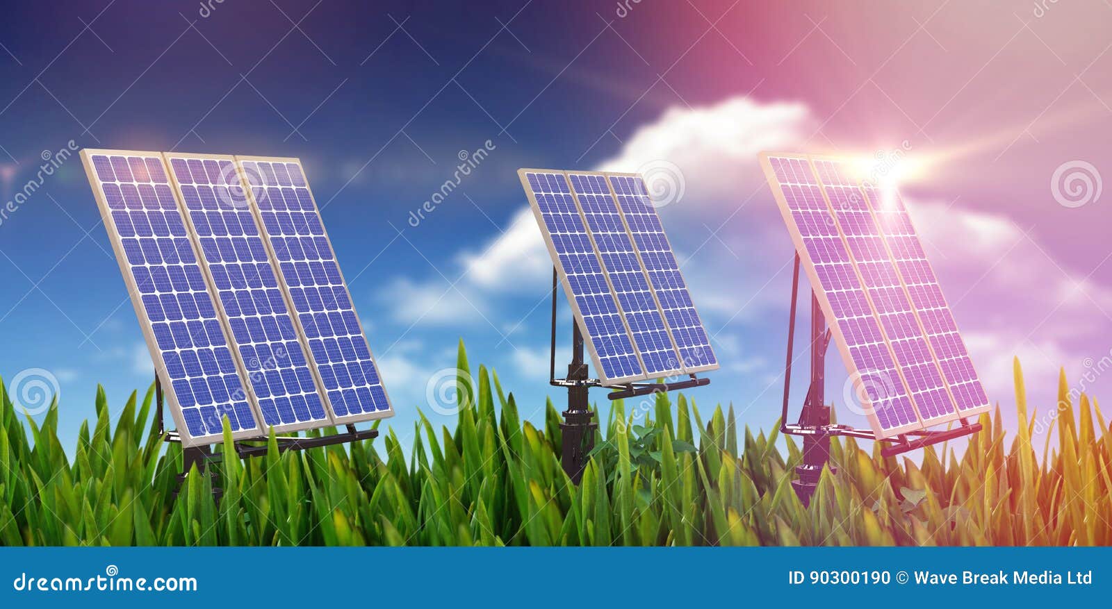 Digital Composite of 3d Solar Panel Stock Illustration - Illustration ...