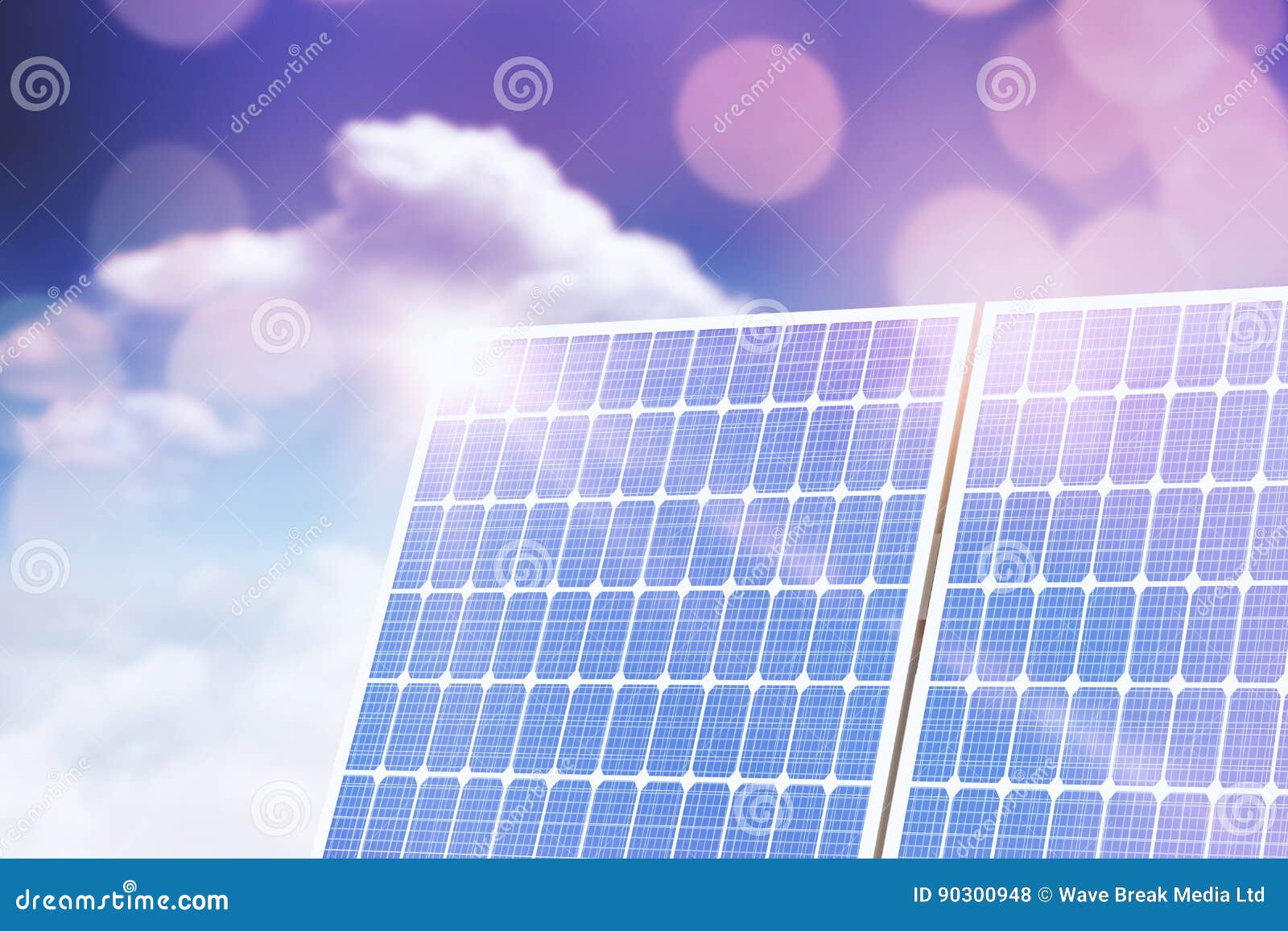 Digital Composite of 3d Solar Panel Stock Illustration - Illustration ...