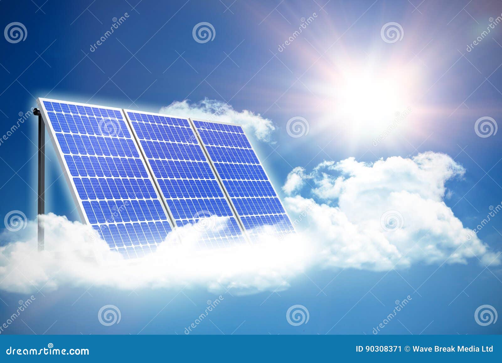 Digital Composite of 3d Solar Panel Stock Illustration - Illustration ... Digital Composite of 3d Solar Panel Stock Illustration - Illustration ...