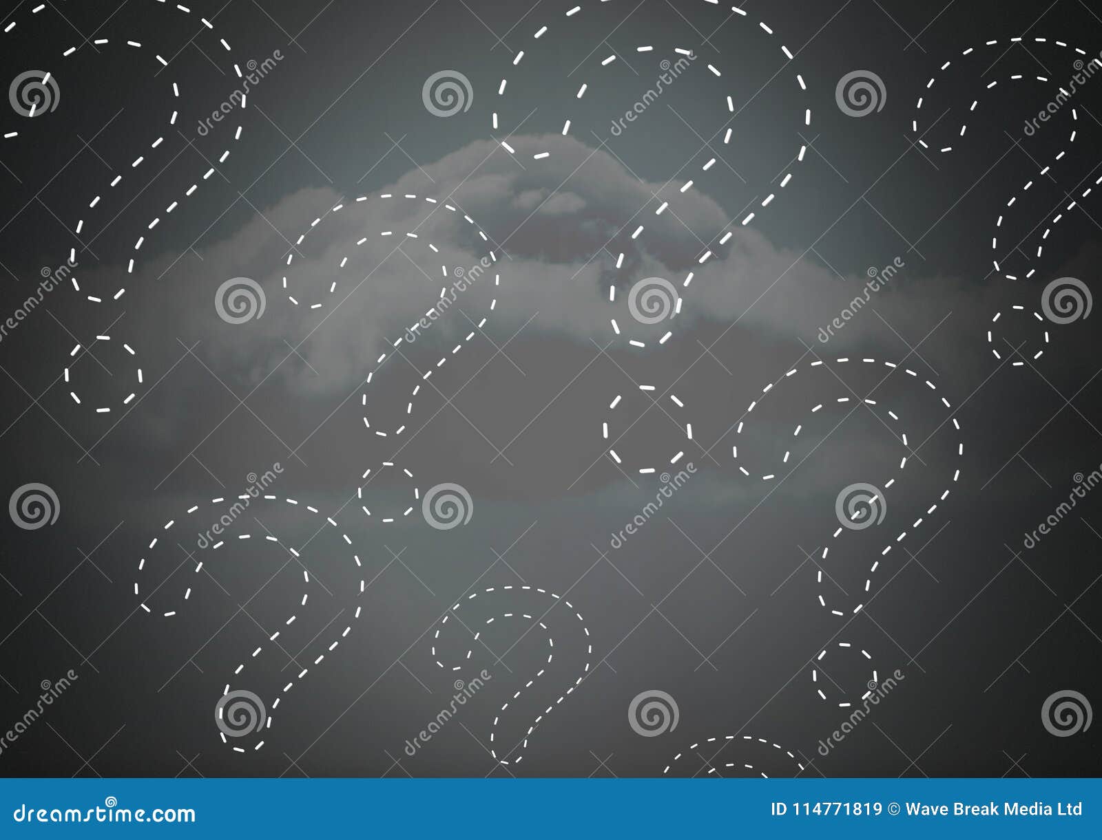Dotted line question marks stock illustration. Illustration of vignette ...