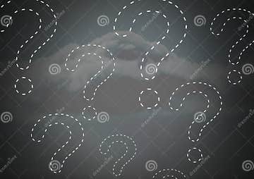 Dotted line question marks stock illustration. Illustration of vignette ...