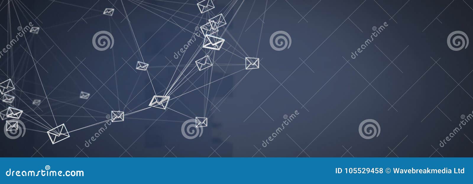 Email Message App Icons Connected and Dark Background Stock ...