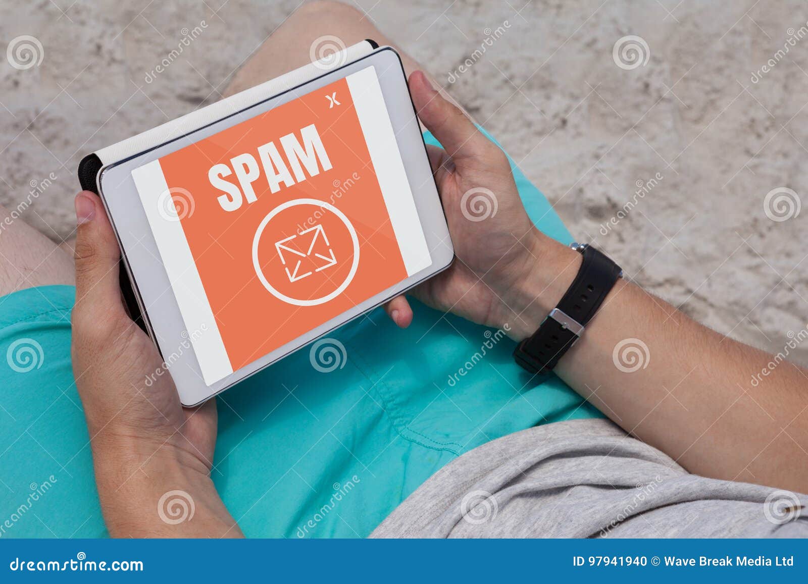 Email spam on the screen stock photo. Image of computer - 97941940