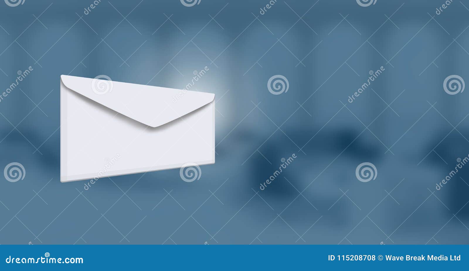 Envelope Letter Message Floating Stock Illustration - Illustration of ...