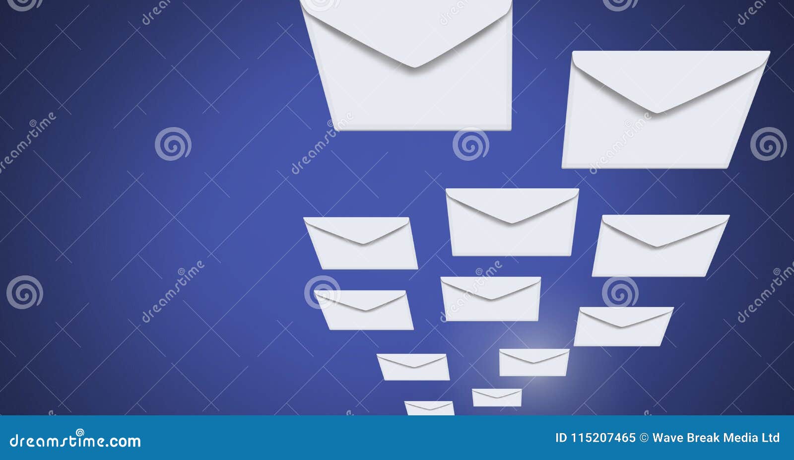Envelope Letters Messages Floating Stock Image - Image of blank, copy ...