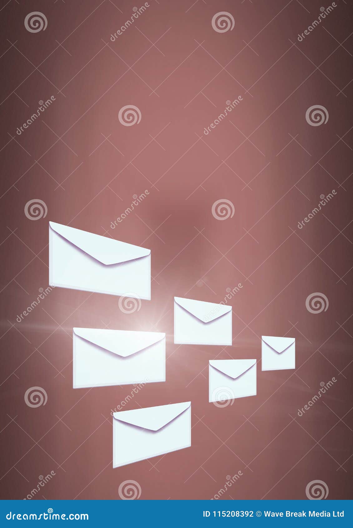 Envelope Letters Messages Floating Stock Photo - Image of column ...