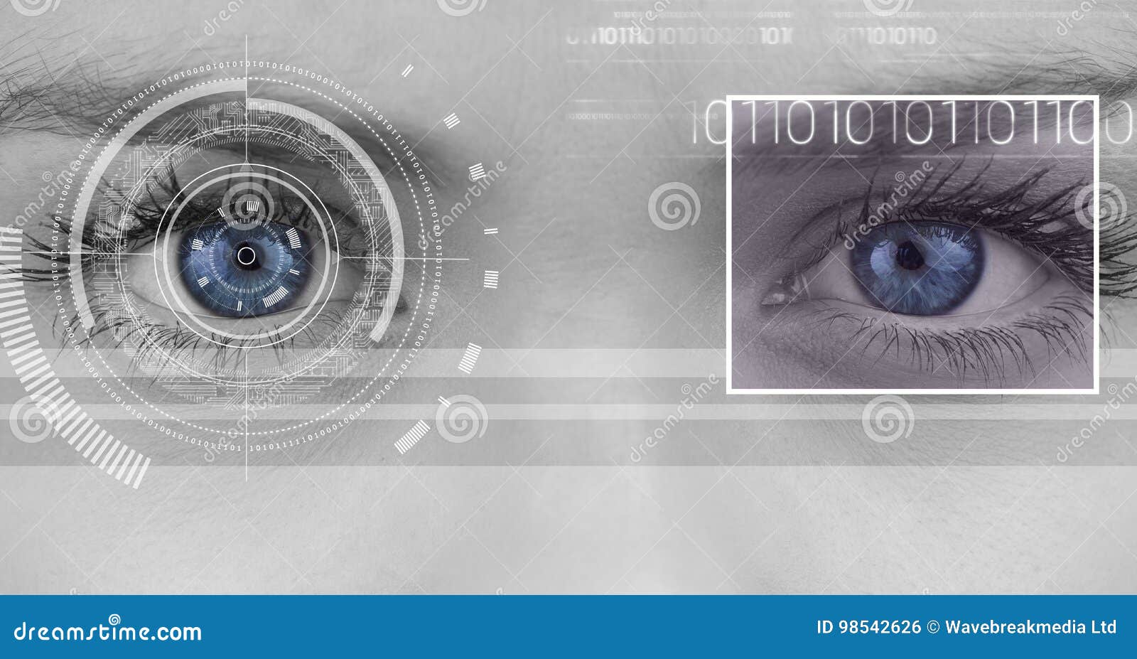 Eye Focus Box Detail and Lines Interface Stock Photo - Image of curve ...