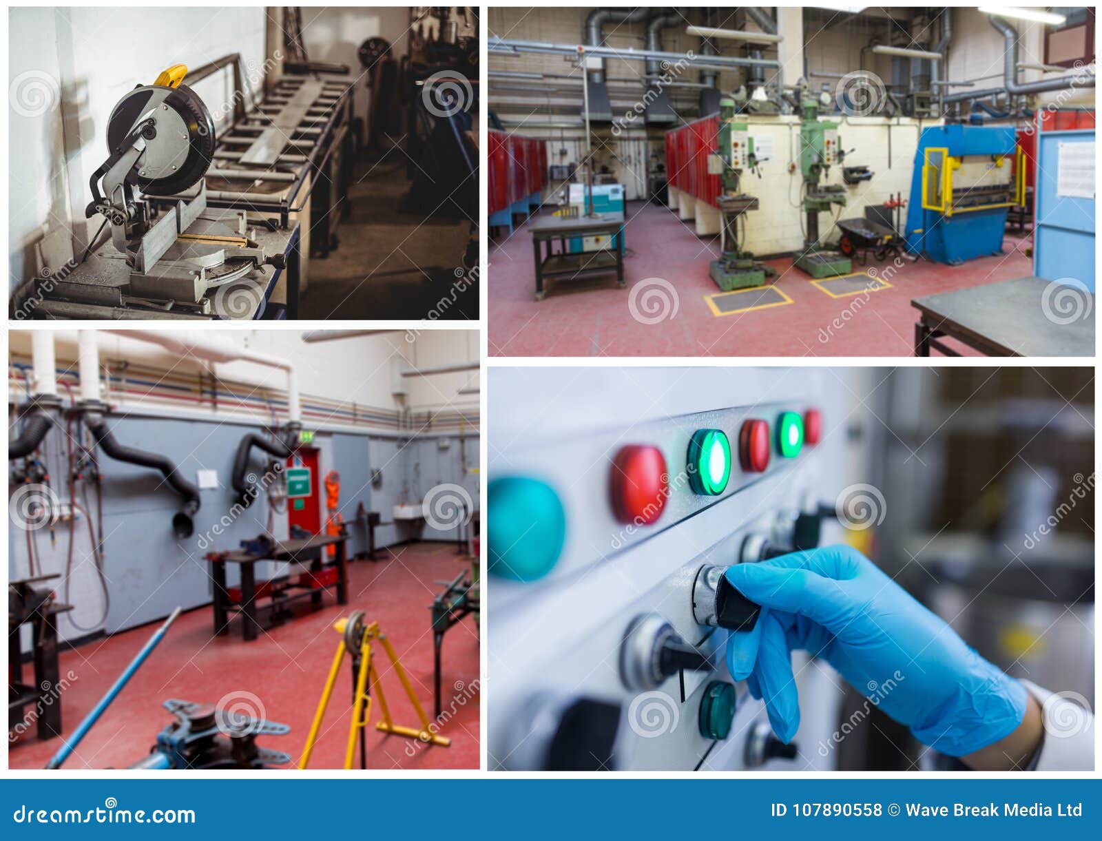 Factory collage stock photo. Image of industry, lighting - 107890558