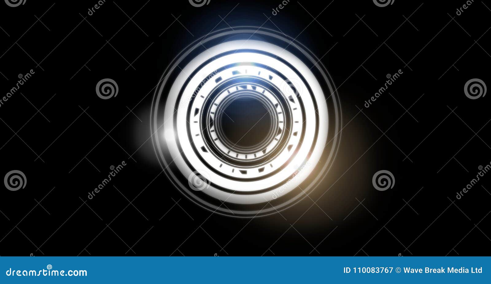 Glowing Circle Technology Interface Stock Image - Image of outdoors ...