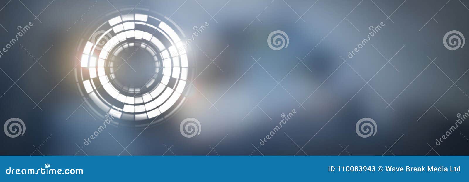 Glowing Circle Technology Interface Stock Illustration - Illustration ...