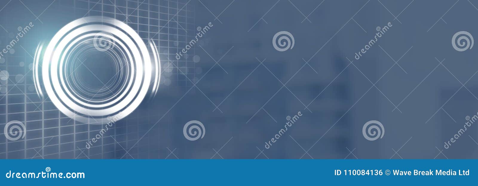 Glowing Circle Technology Interface Stock Photo - Image of architecture ...